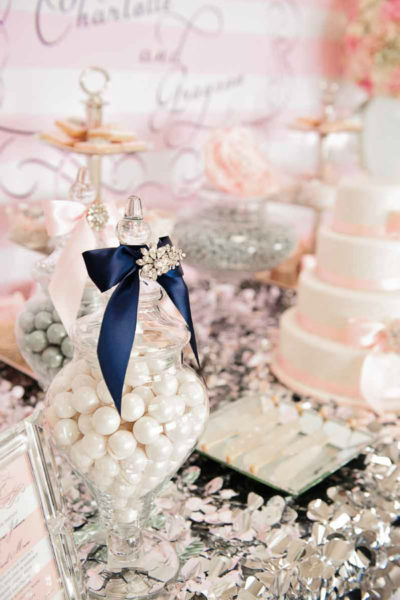 Pink and Silver Dessert Table - Pretty My Party