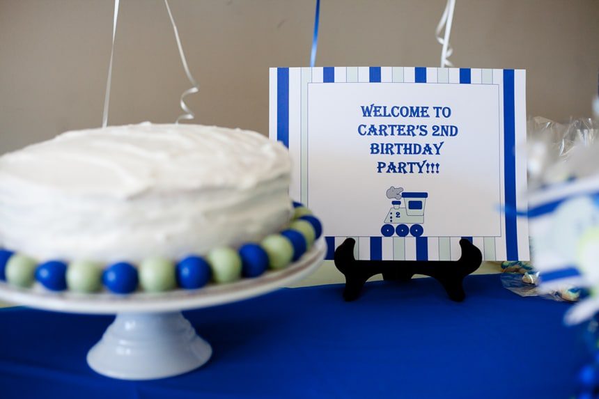 Blue and Green Train Party - Pretty My Party