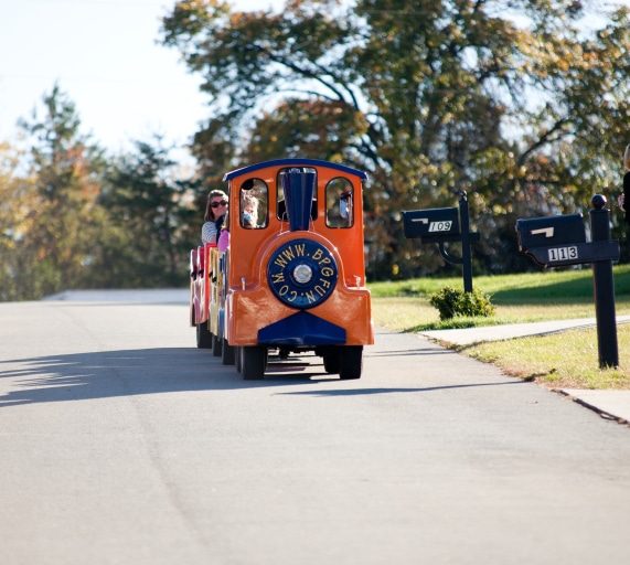 Blue and Green Train Party - Pretty My Party