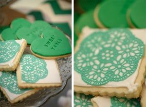 Emerald & Chevron Dessert Table Feature - Pretty My Party