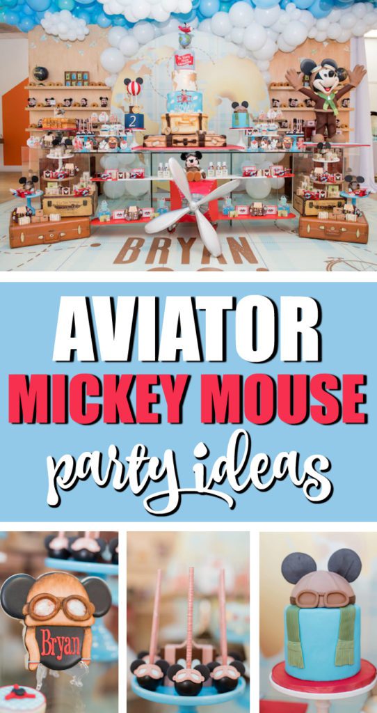 Cool Aviator Mickey Mouse Birthday Party - Pretty My Party