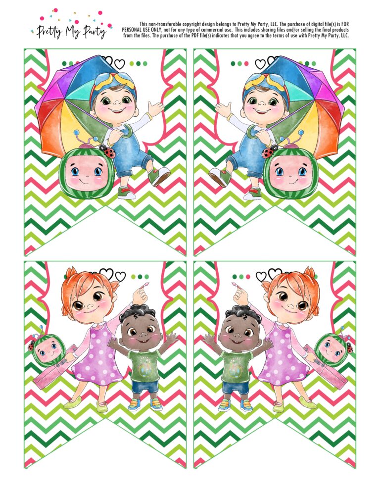 Free Cocomelon Party Printables - Pretty My Party