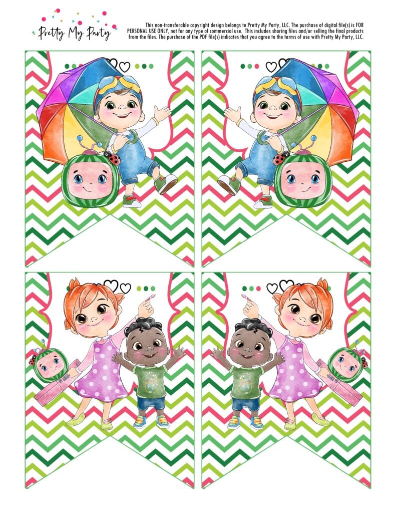 Free Cocomelon Party Printables - Pretty My Party